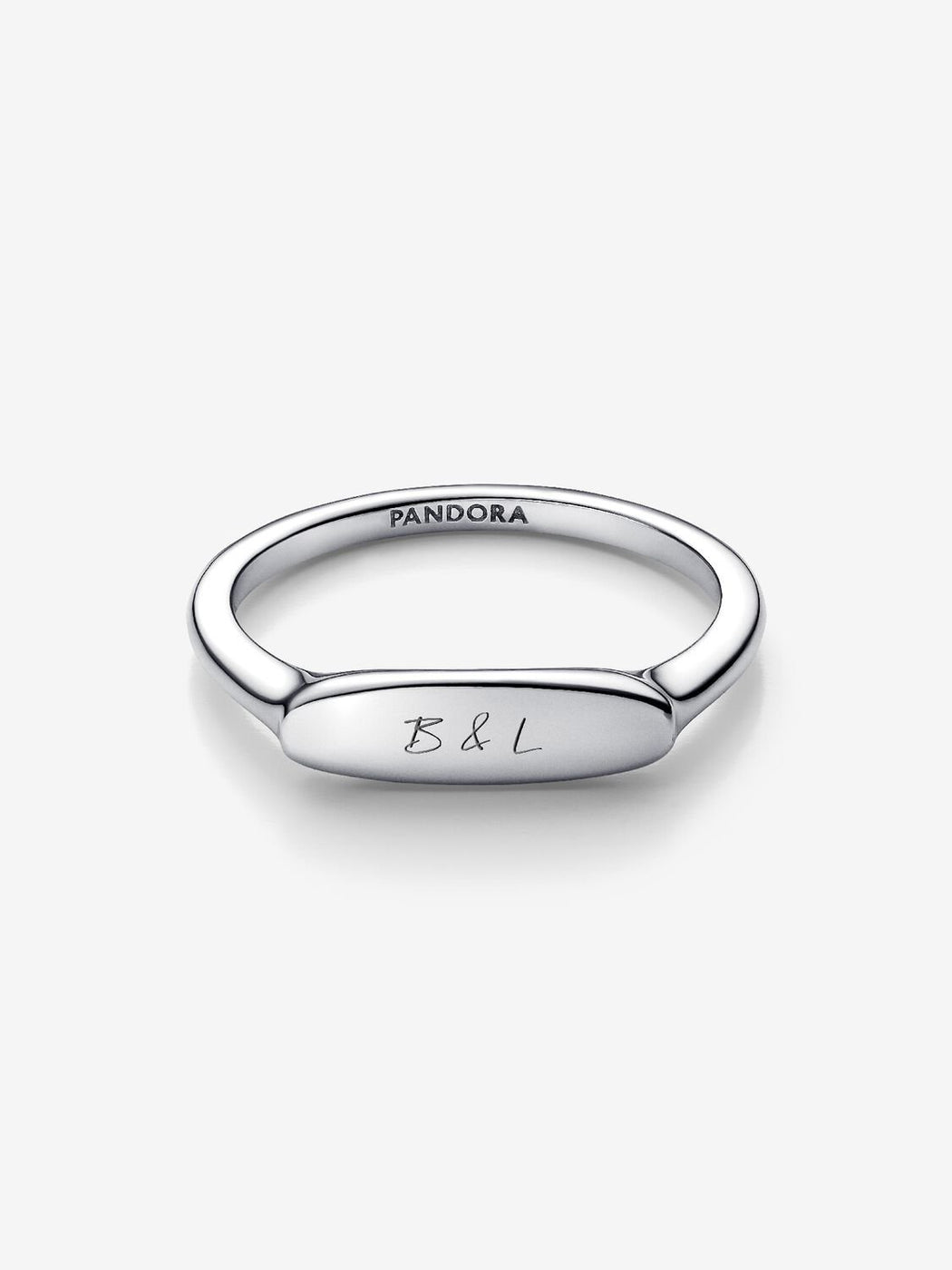 Pandora Engravable Bar Ring Sterling Silver — Maple Gifts