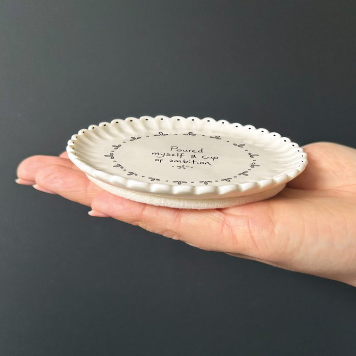 East of India Scallop Coaster - Poured Myself A Cup of Ambition — Maple ...