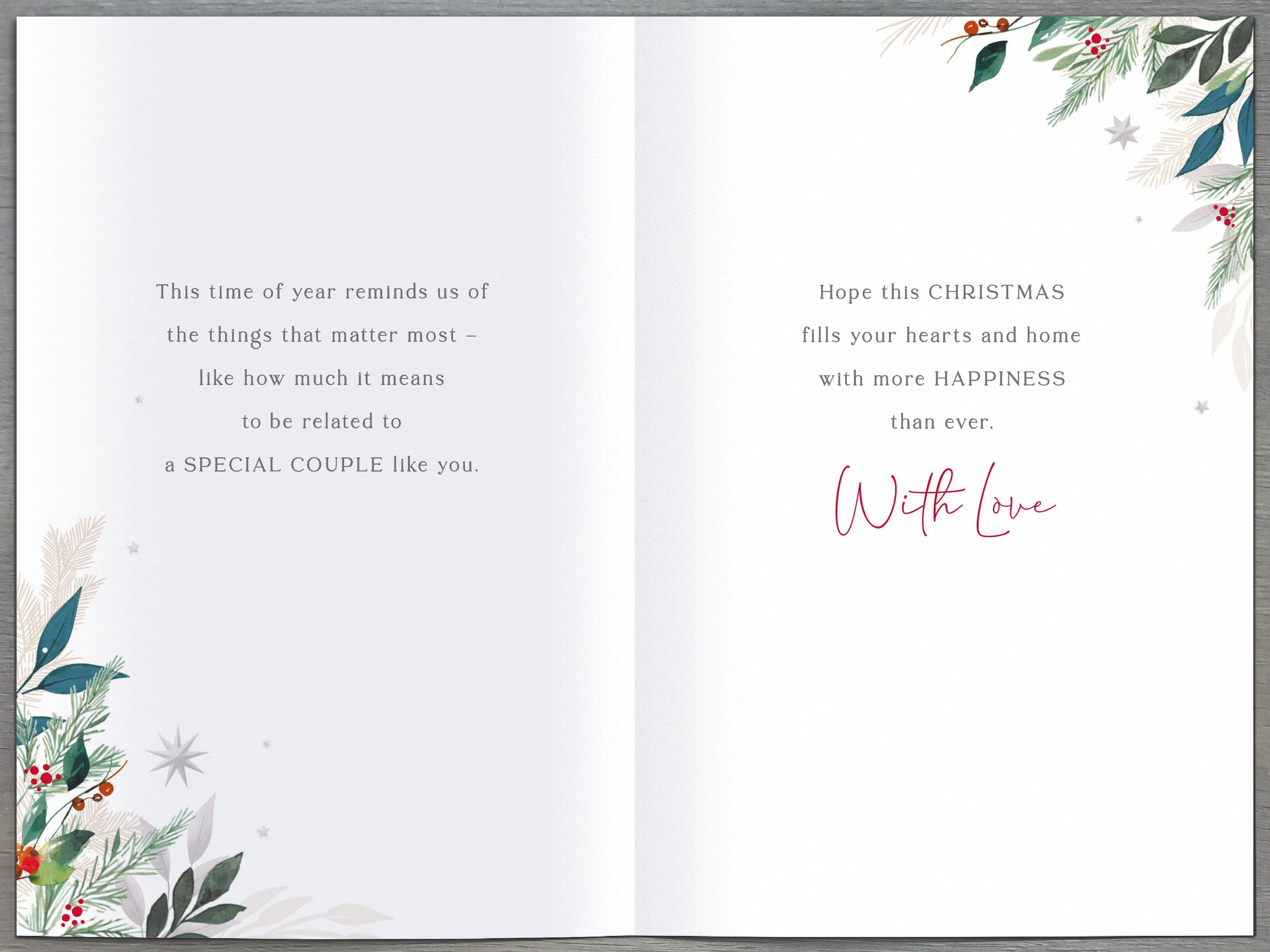 UKG 'Brother & Sister In Law With Love' Christmas Card — Maple Gifts