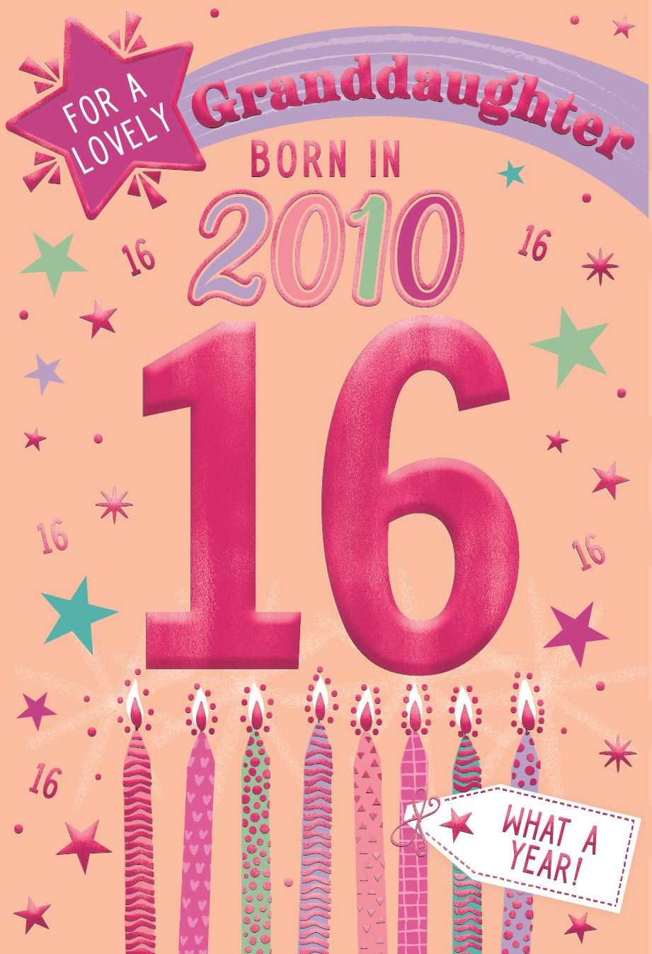 ICG 'Granddaughter 16 Born In 2010' Birthday Card — Maple Gifts