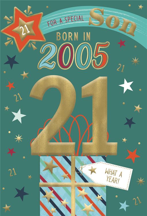 ICG 'Son 21 Born In 2005' Birthday Card — Maple Gifts