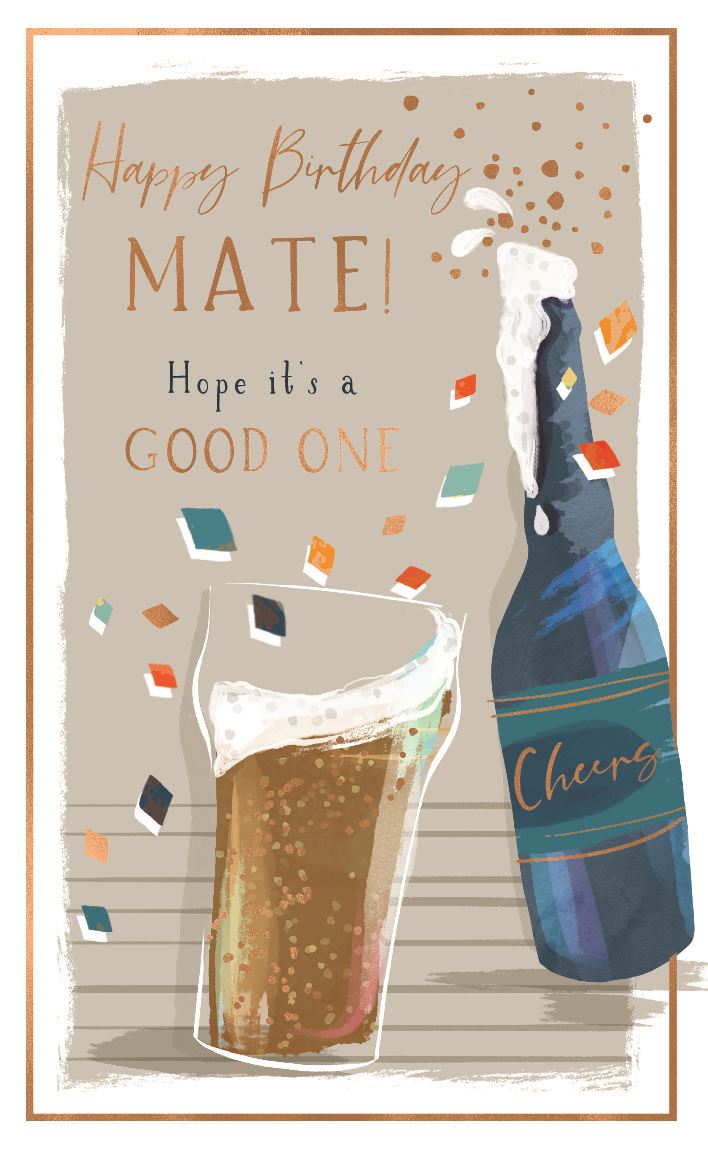 ICG 'Happy Birthday Mate' Birthday Card — Maple Gifts