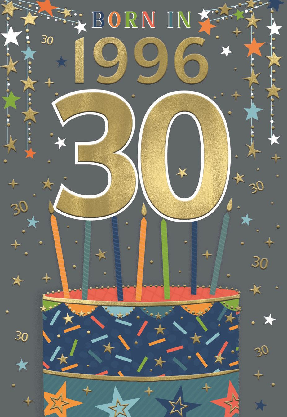 ICG 'Male 30 Born In 1996' Birthday Card — Maple Gifts