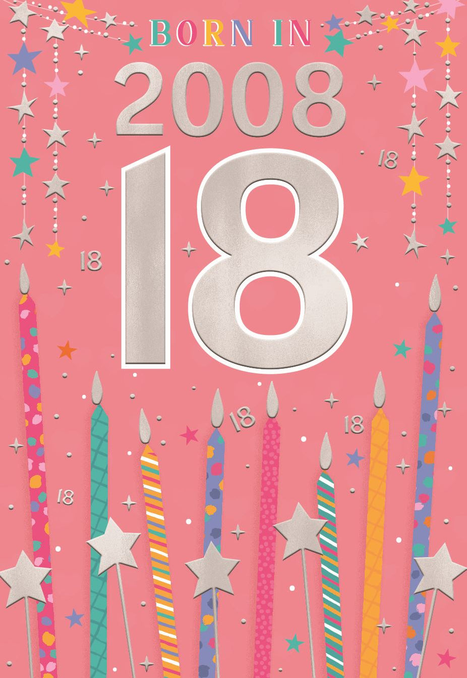ICG 'Girl 18 Born In 2008' Birthday Card — Maple Gifts