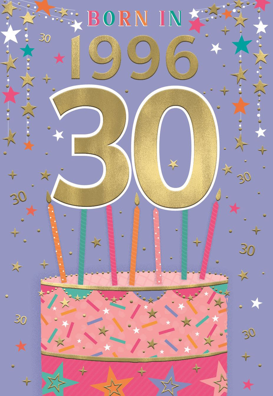 ICG 'Female 30 Born In 1996' Birthday Card — Maple Gifts