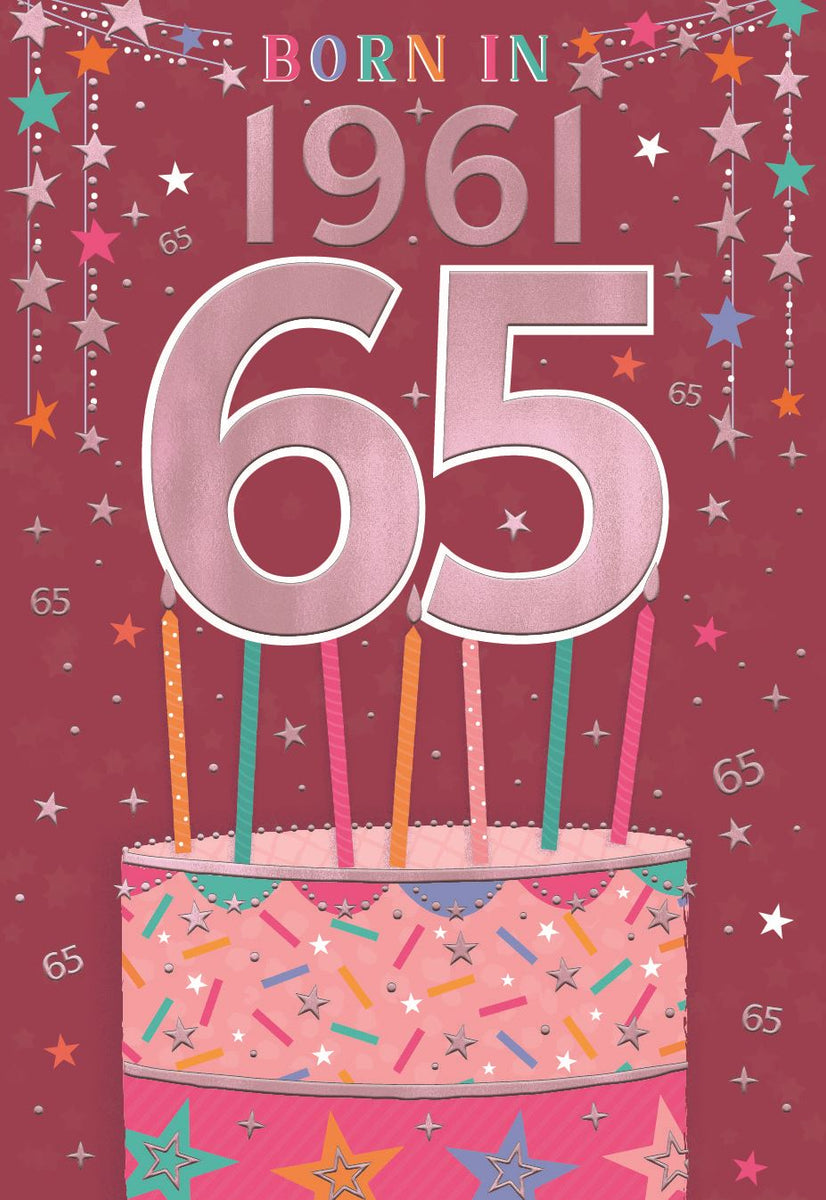 ICG 'Female 65 Born In 1961' Birthday Card — Maple Gifts