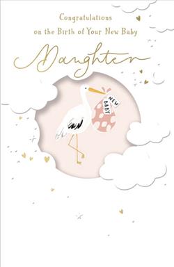 UKG 'Birth Of Your New baby Daughter ' Card — Maple Gifts