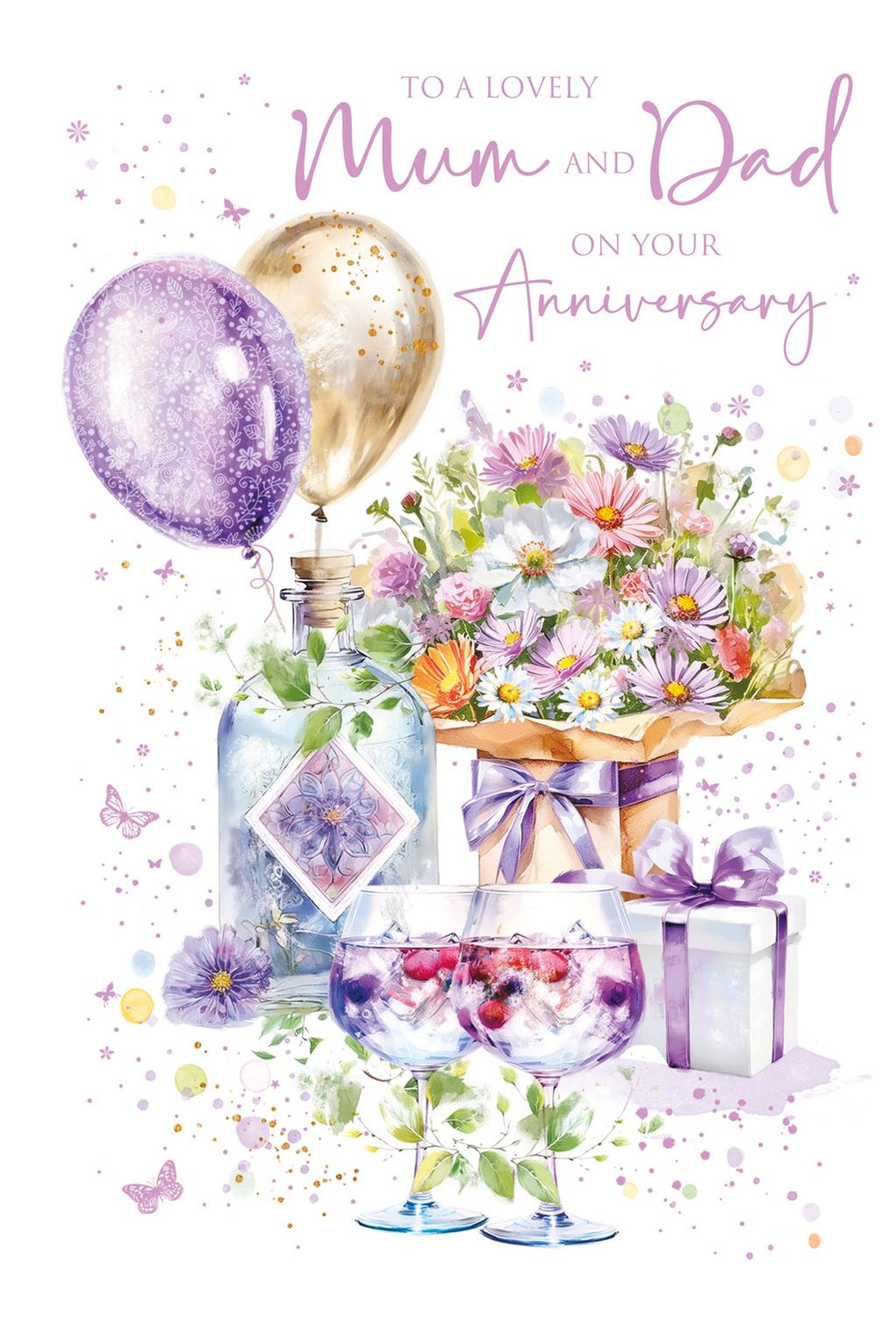 Cherry Orchard 'To A Lovely Mum & Dad On Your Anniversary' Card — Maple ...