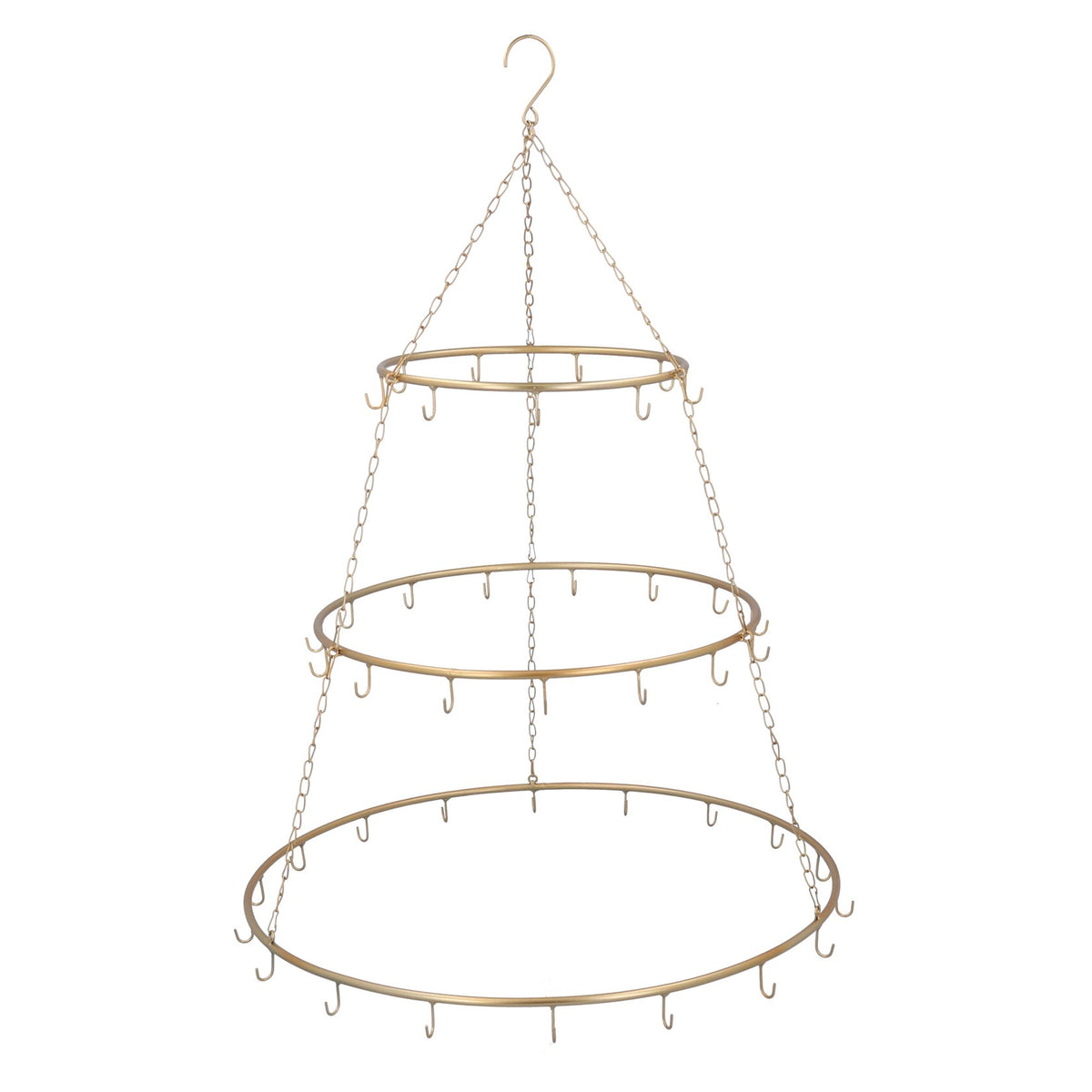 Gisela Graham Gold Concentric Hoops Hanging Display — Maple Gifts