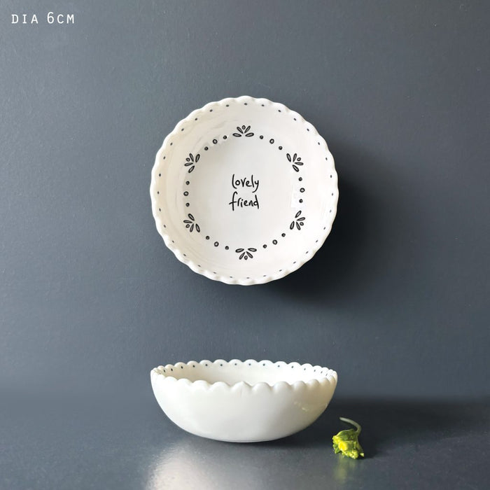 East of India Small Scallop Bowl - Lovely Friend — Maple Gifts