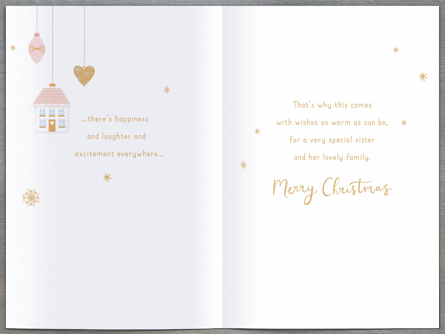 UKG 'Sister & Family' Christmas Card — Maple Gifts