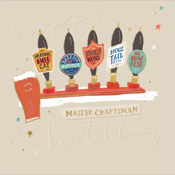 Woodmansterne 'Master Craftsman' Birthday Card — Maple Gifts