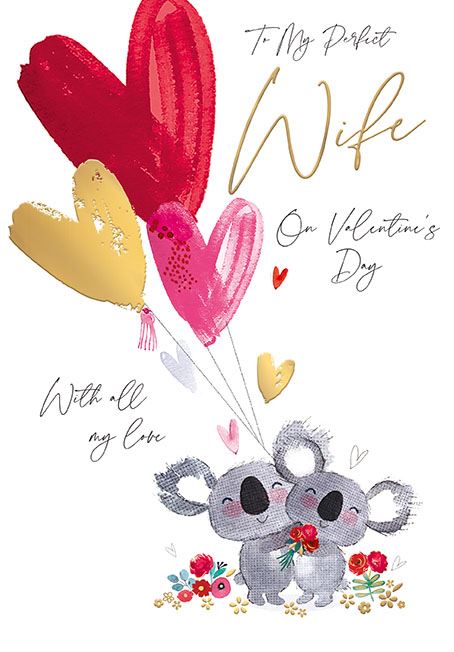 Words N Wishes 'To My Perfect Wife' Valentine Card — Maple Gifts