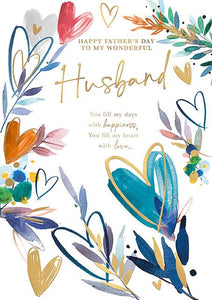 Words N Wishes 'To My Wonderful Husband' Valentine Card — Maple Gifts