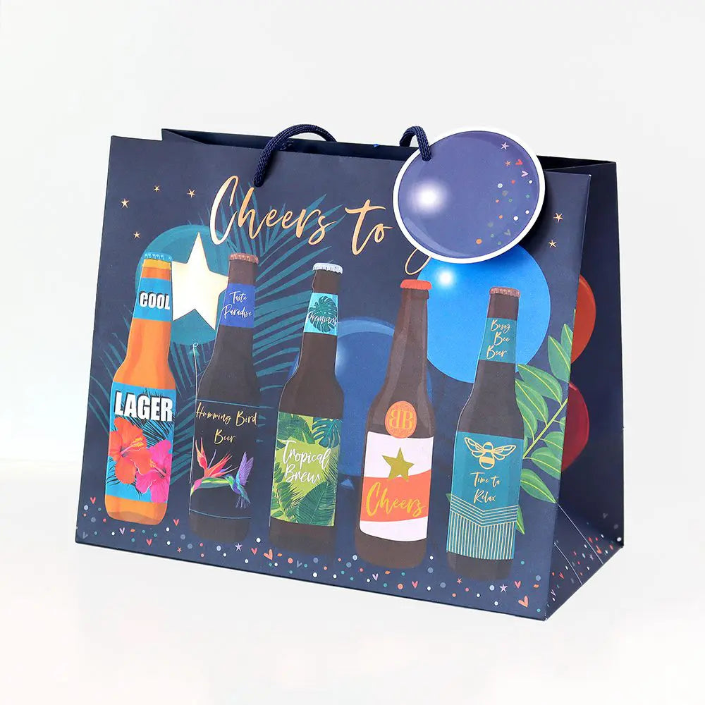Belly Button Bleu Beer Large Gift Bag — Maple Gifts