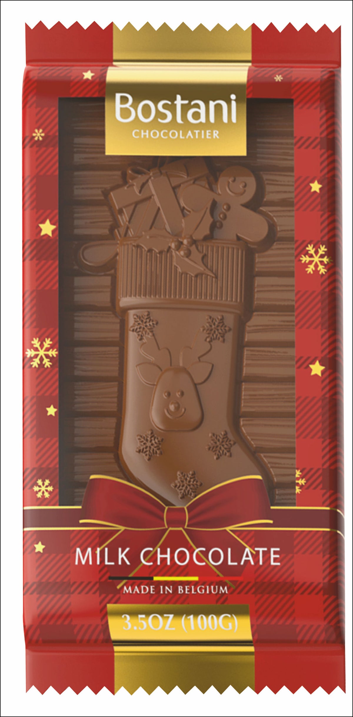 Bostani Christmas Design Milk Chocolate — Maple Gifts