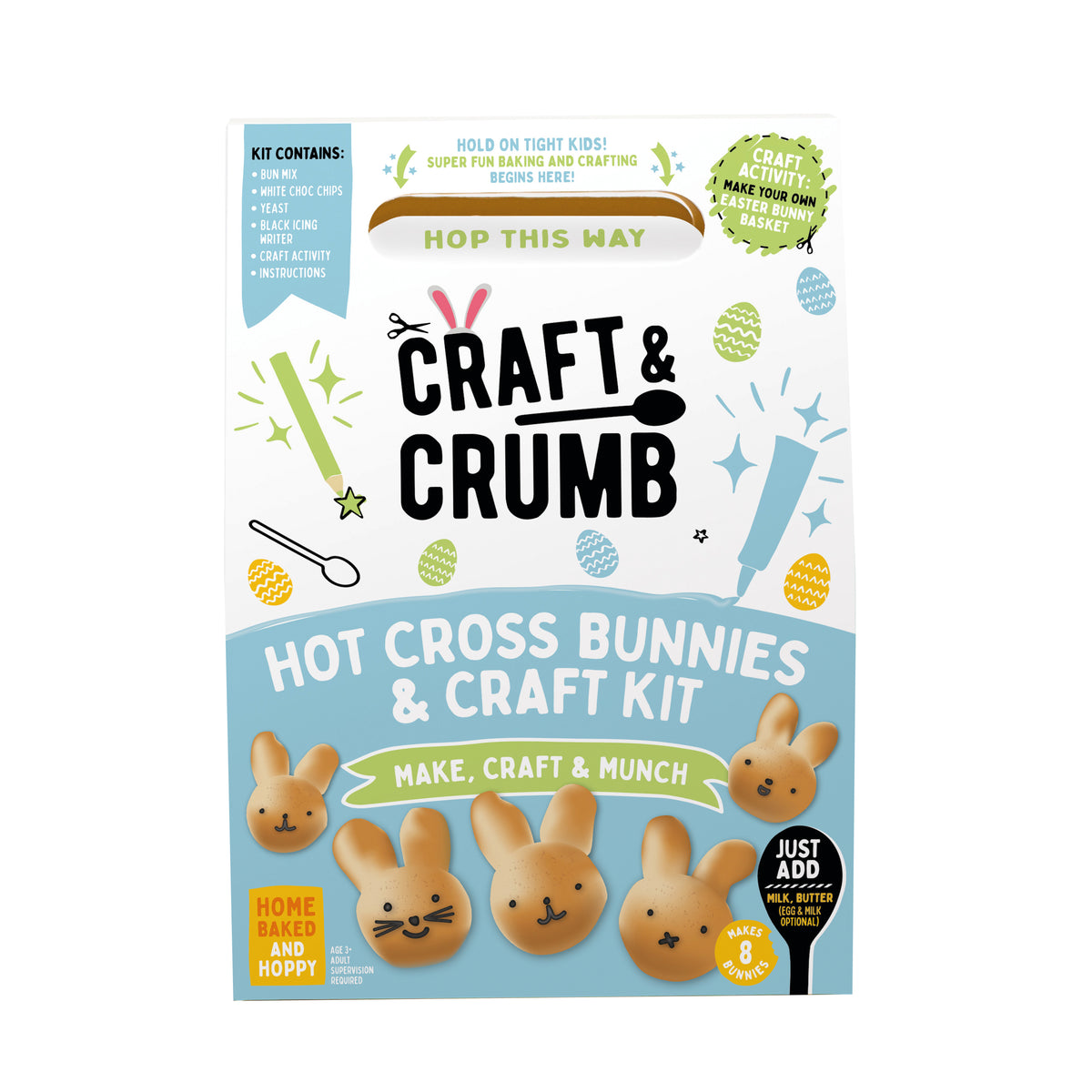 Craft & Crumb Easter Hot Cross Bun Craft And Bake Kit — Maple Gifts