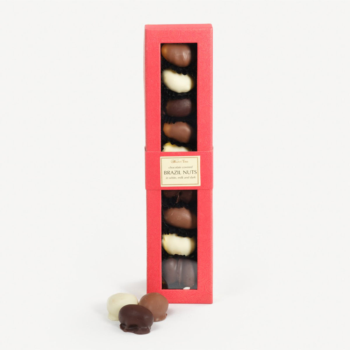 Walnut Tree Chocolate Covered Brazils in White, Milk & Dark 170g ...