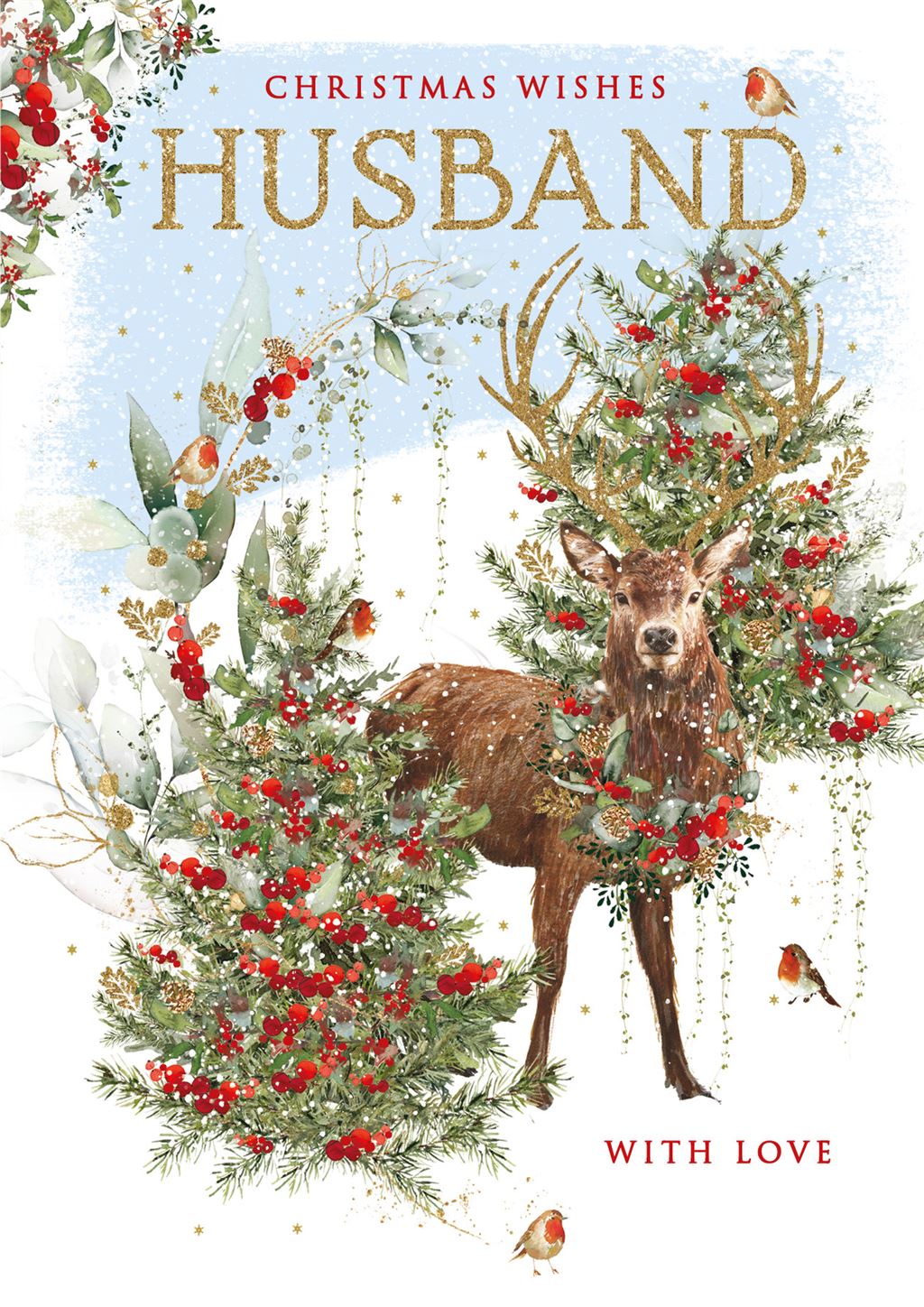 Nigel Quiney 'Christmas Wishes For My Husband' Christmas Card — Maple Gifts
