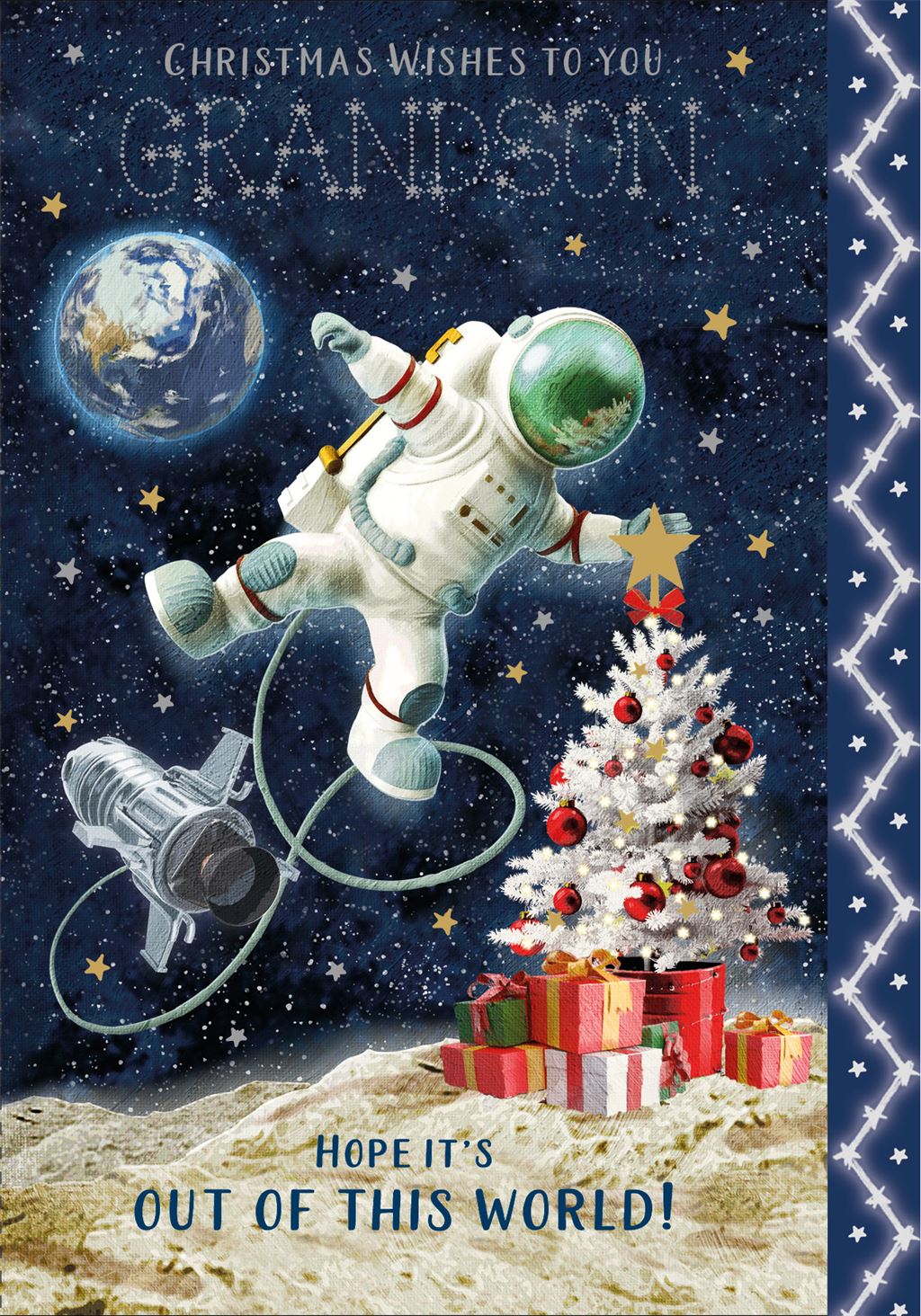 Nigel Quiney 'Christmas Wishes To You Grandson' Christmas Card — Maple ...