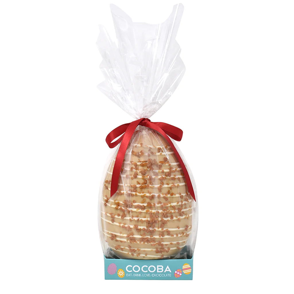 Cocoba Golden Chocolate Easter Egg With Caramel Shards — Maple Gifts