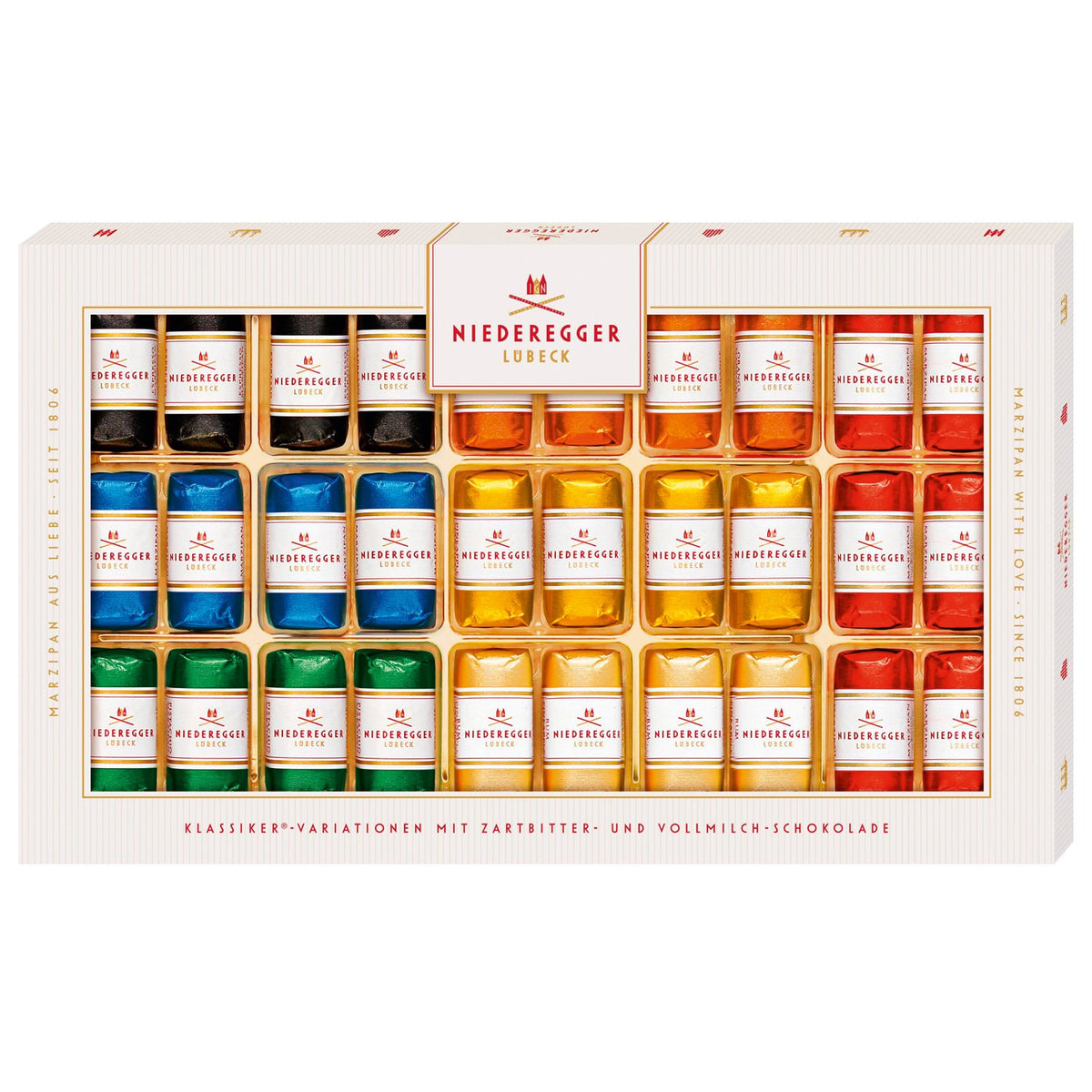 Niederegger Assorted Chocolate Marzipan Mini Loaves In Gift Box 375g ...