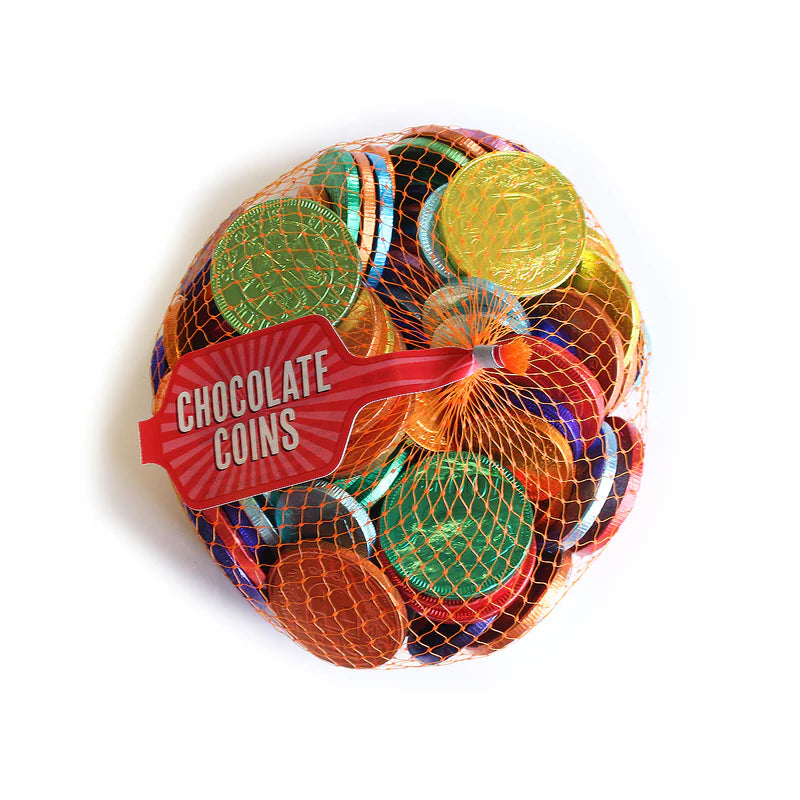 Colourful Fun Bag Of Assorted Chocolate Coins — Maple Gifts