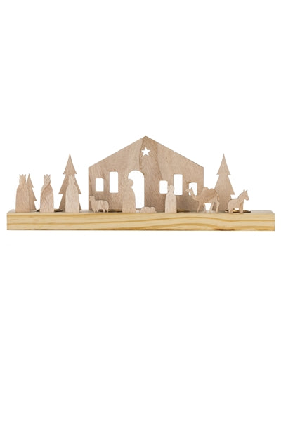 Shoeless Joe Wooden Nativity Scene — Maple Gifts