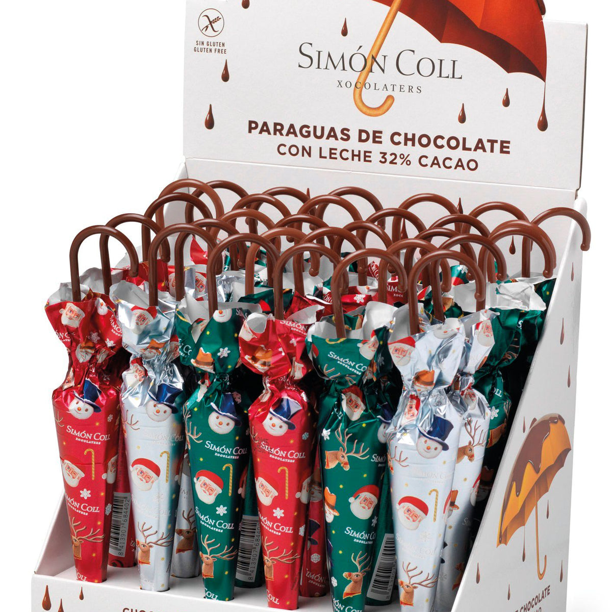 Simon Coll Christmas Wrapped Milk Chocolate Umbrella — Maple Gifts