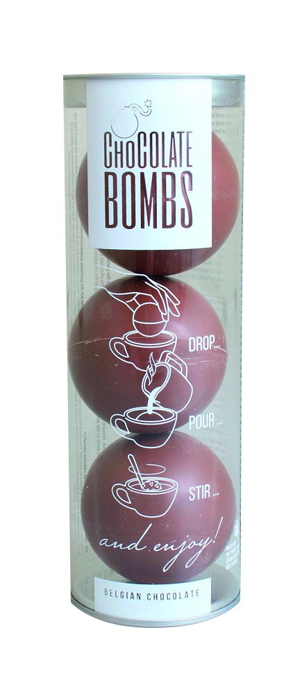 Trio Of Mini Mallow Filled Milk Chocolate & Salted Caramel Bombs ...