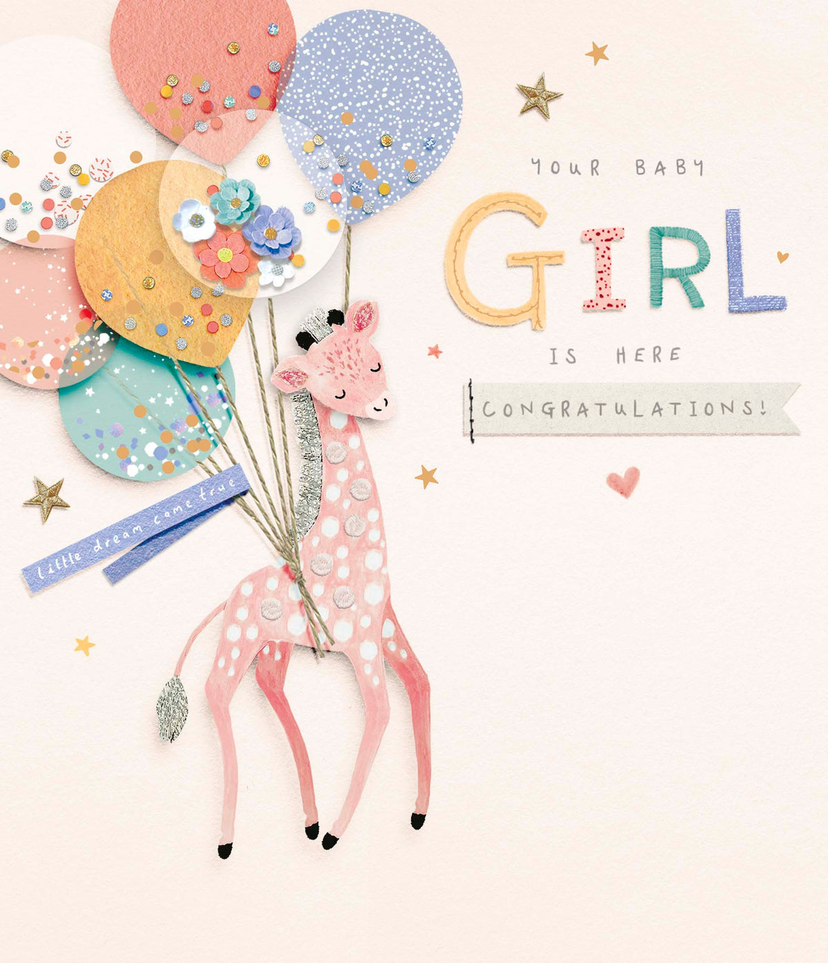 UKG Your Baby Girl Is Here Congratulations Card — Maple Gifts