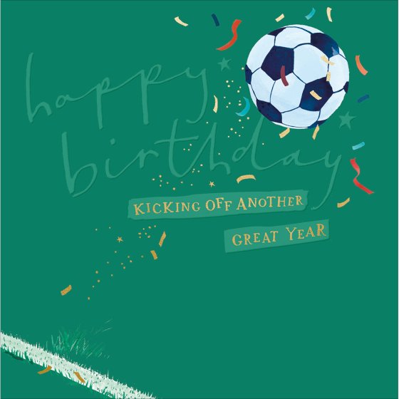 Woodmansterne 'Kick Off Your Birthday!' Birthday Card — Maple Gifts
