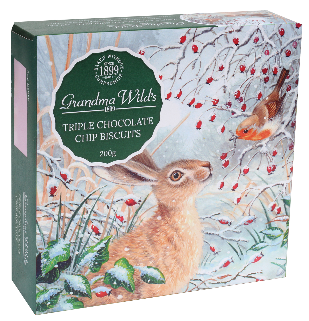 Grandma Wild's Hare & Robin Triple Choc Chip Biscuit Box — Maple Gifts