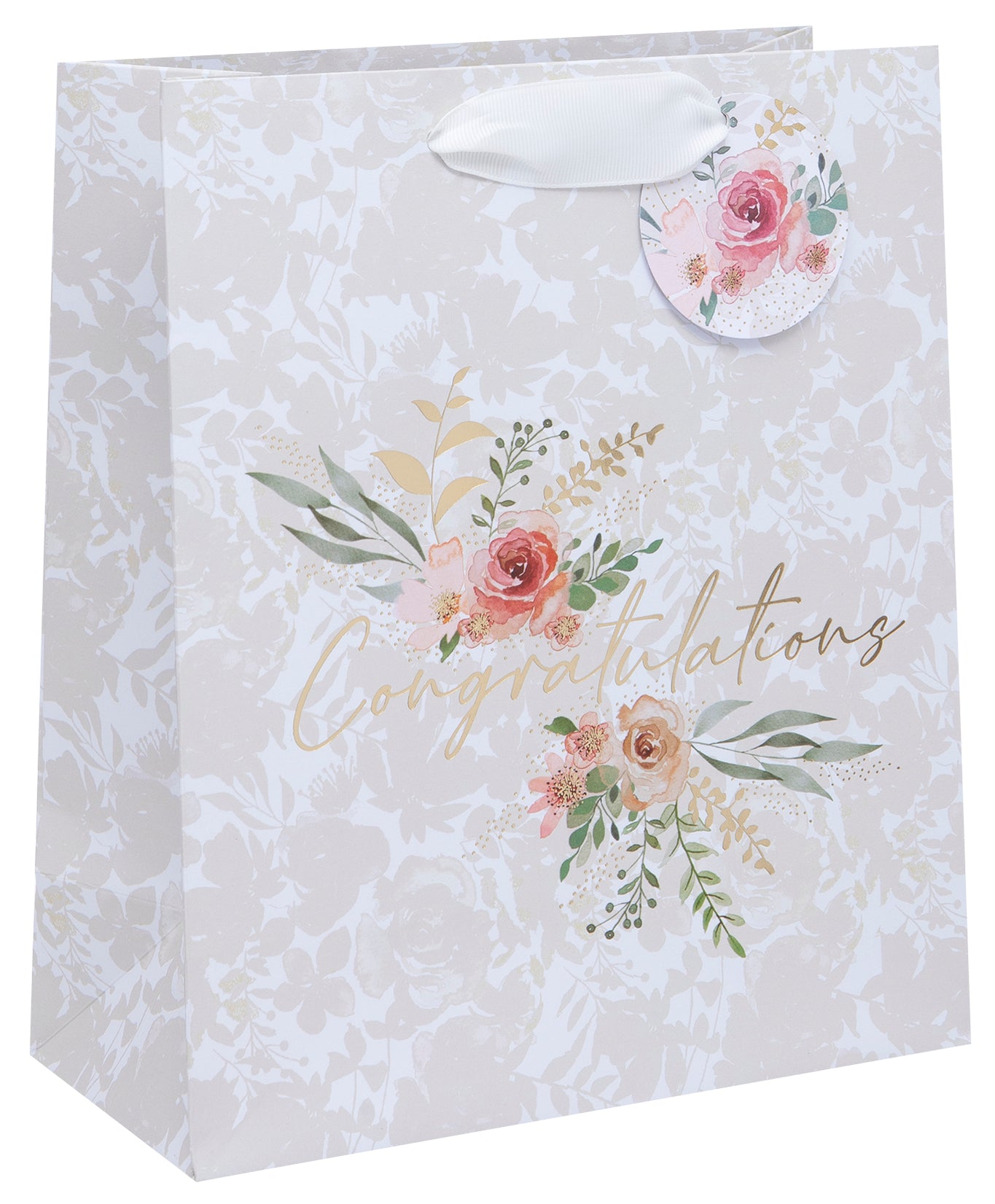 Ballyhoo Midi Gift Bag Floral Congratulations — Maple Gifts