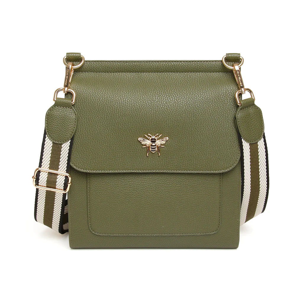 Alice Wheeler Large Bloomsbury Olive Cross Body Bag — Maple Gifts