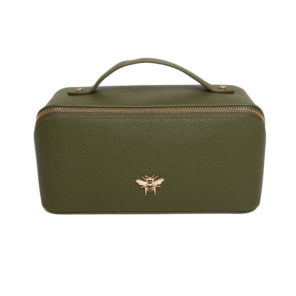 Alice Wheeler Olive Train Case — Maple Gifts