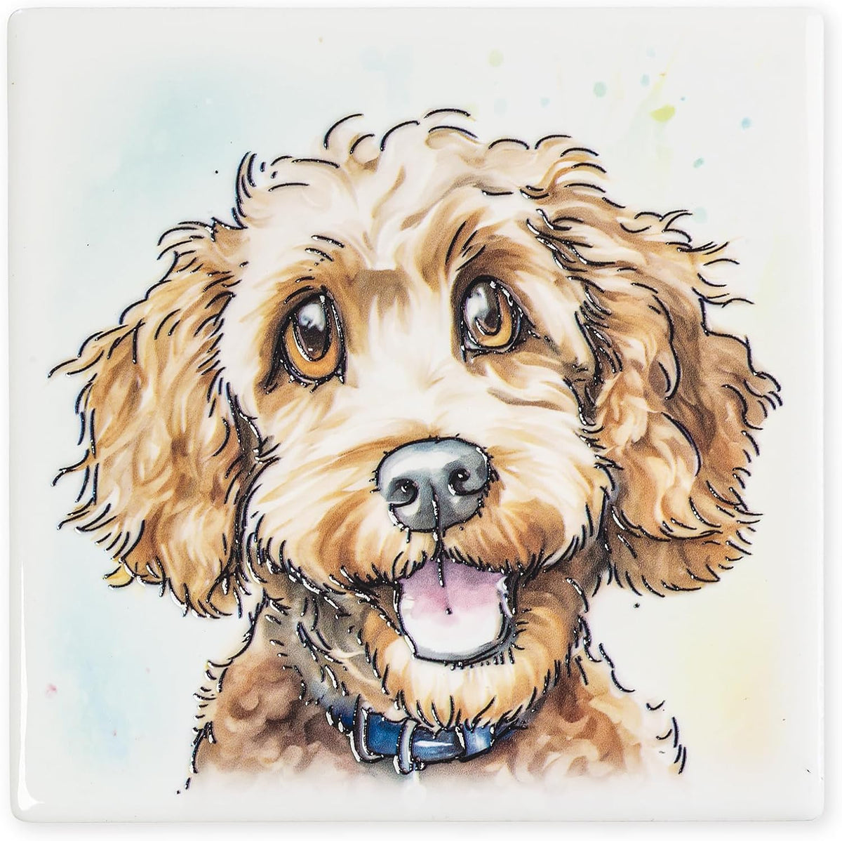 Arora Design Poodle Cross Ceramic Coaster — Maple Gifts