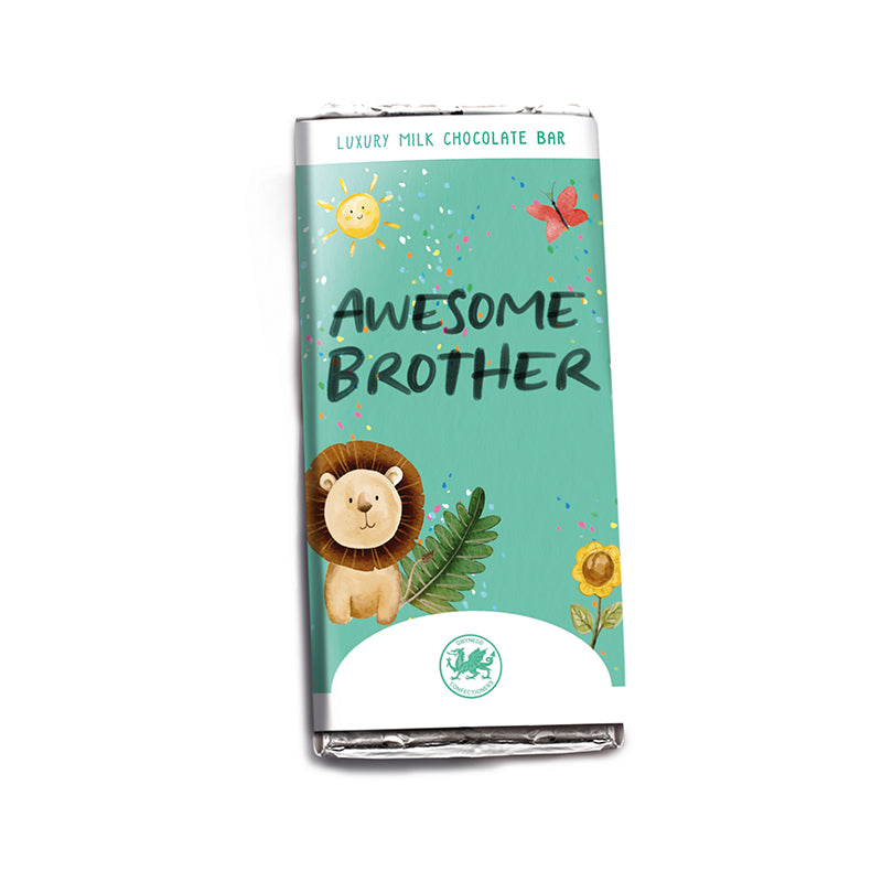 Welsh Chocolate Awesome Brother Milk Chocolate Bar SHORT DATE 30/08/25 ...
