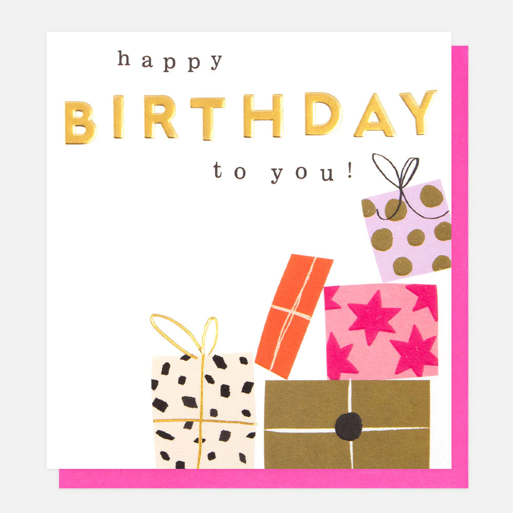 Caroline Gardner Stack of Presents Birthday Card — Maple Gifts