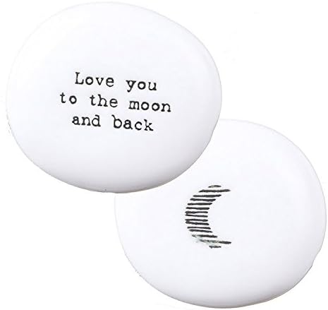 East of India Porcelain Pebble - Moon And Back — Maple Gifts
