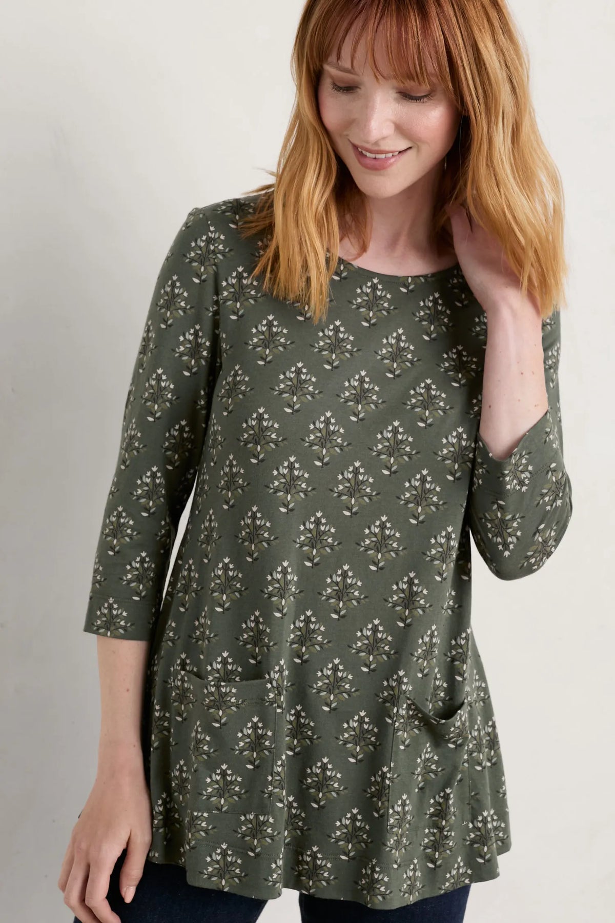 Seasalt Women's Drawing Book Top - Mirrored Trees Beech — Maple Gifts