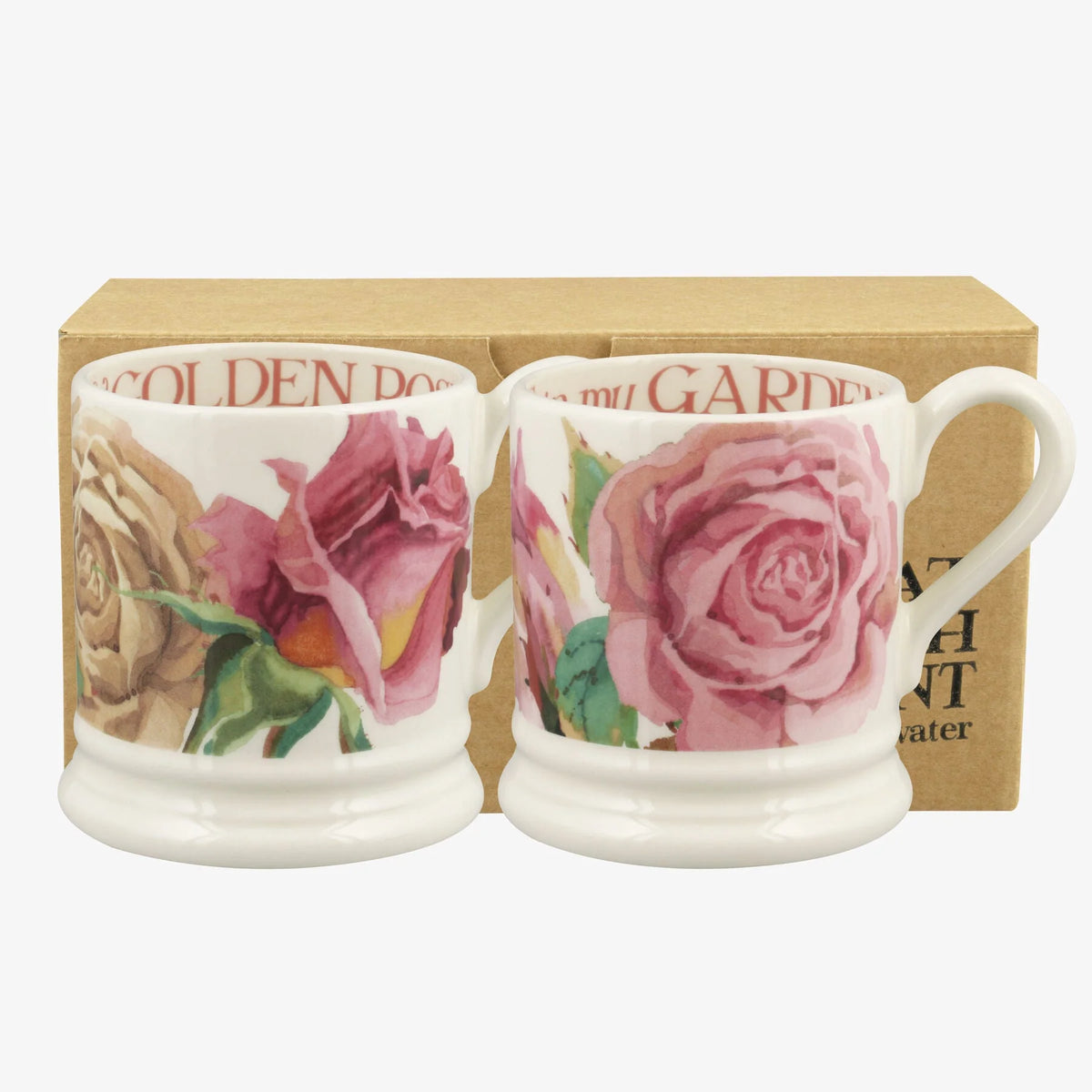 Emma Bridgewater Roses Set Of 2 1/2 Pint Mugs Boxed — Maple Gifts