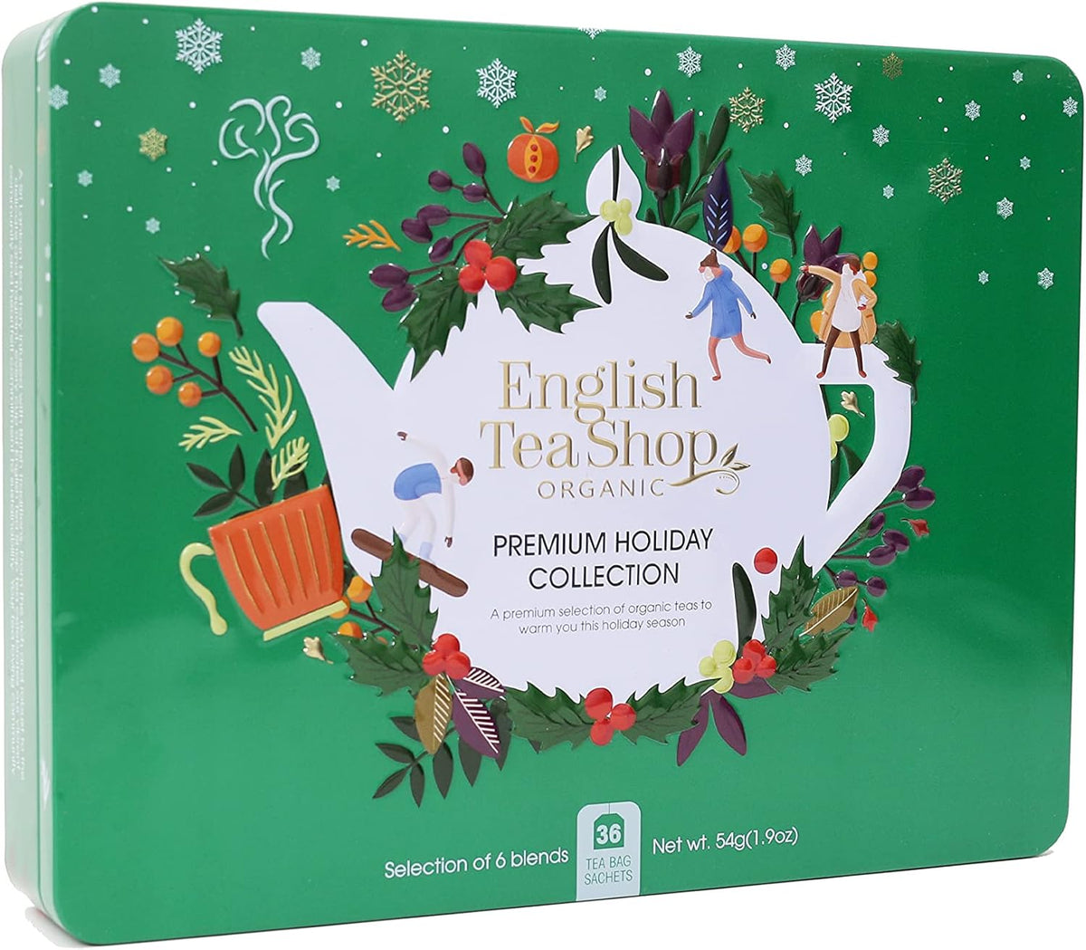 English Tea Shop Premium Holiday Collection Green Gift Tin — Maple Gifts
