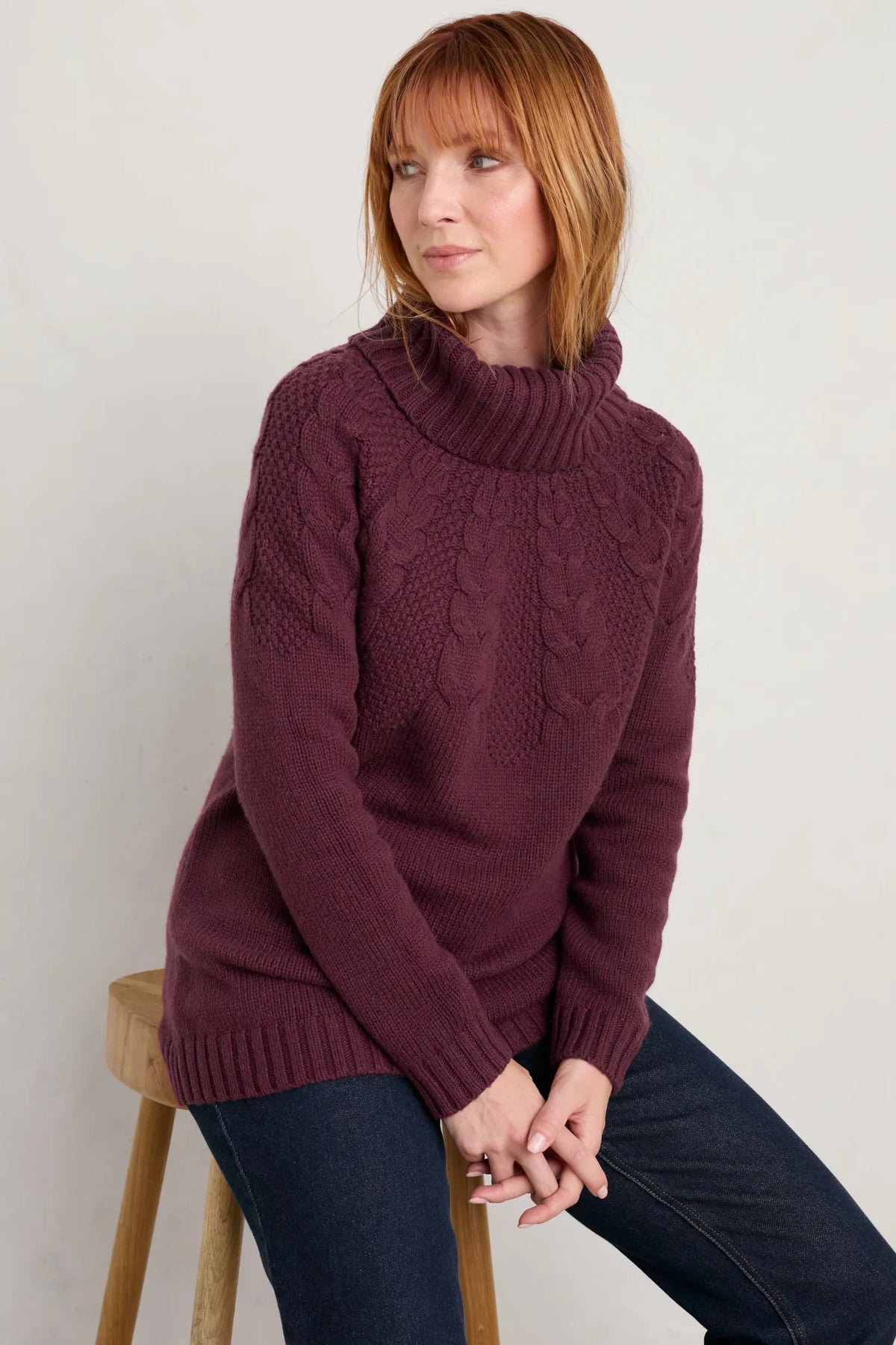 Seasalt Women's Entwine Jumper - Merlot — Maple Gifts