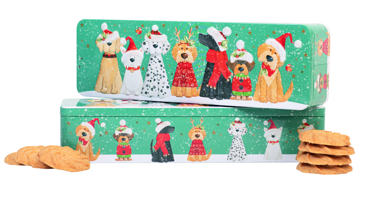 Farmhouse Biscuits Festive Dog Lemon & Orange Whirls Biscuit Tin ...