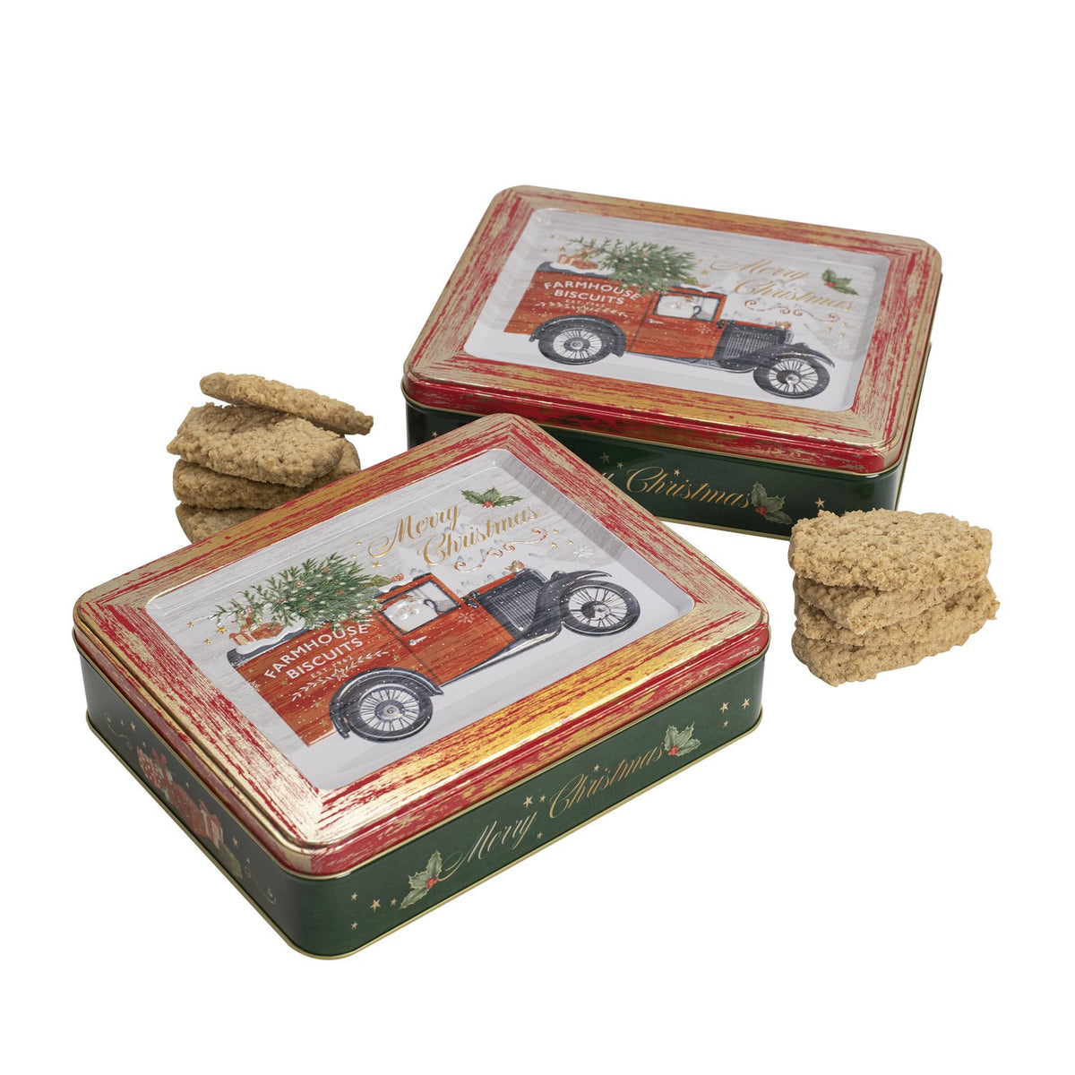 Farmhouse Biscuits Oat Flip Biscuits Vintage Van Tin — Maple Gifts