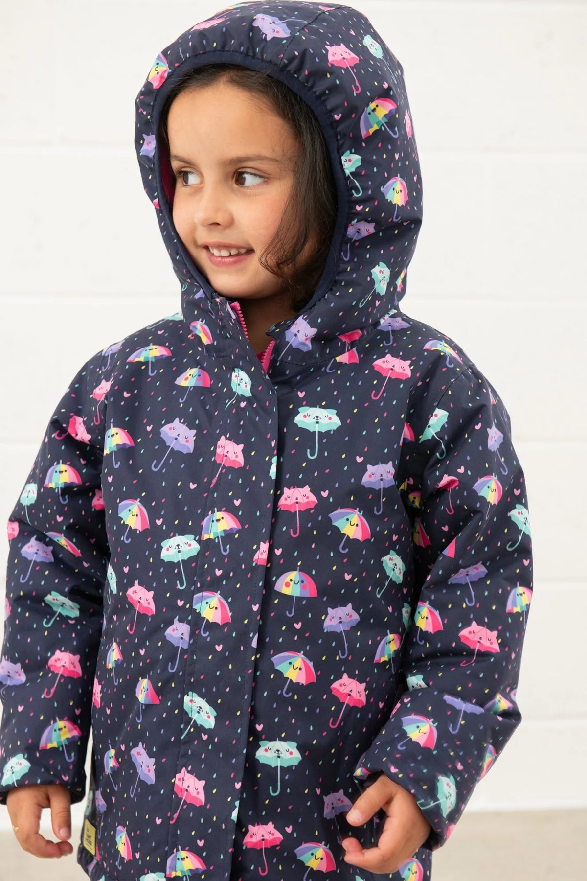 Lighthouse Freya Coat In Umbrella Print — Maple Gifts
