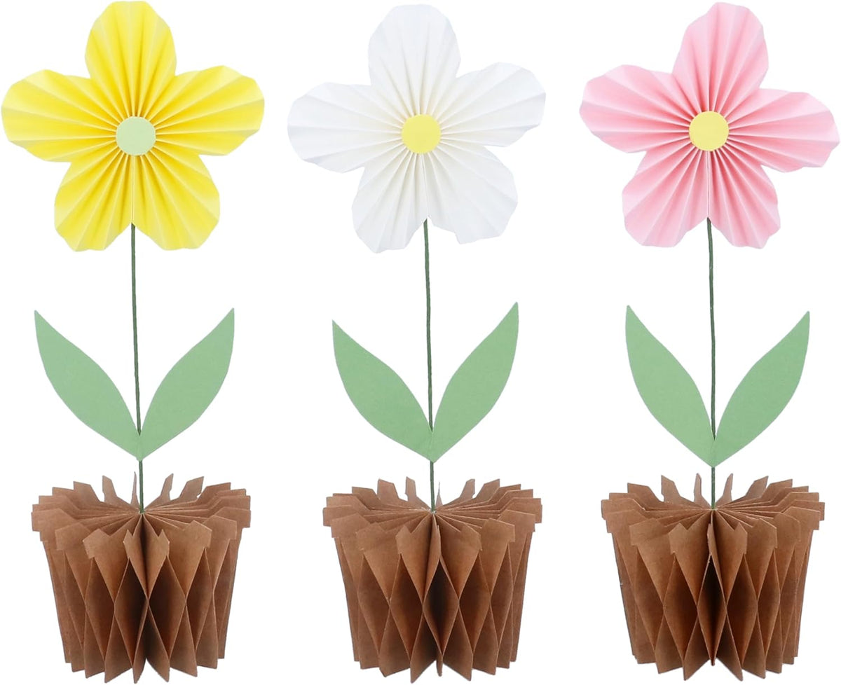 Gisela Graham Paper Flower Pot Easter Decoration — Maple Gifts