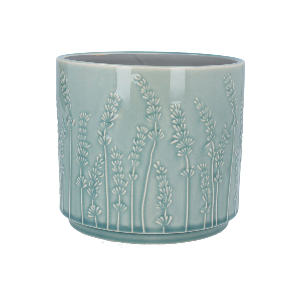 Gisela Graham Blue Lavender Stoneware Pot Cover 20cm — Maple Gifts
