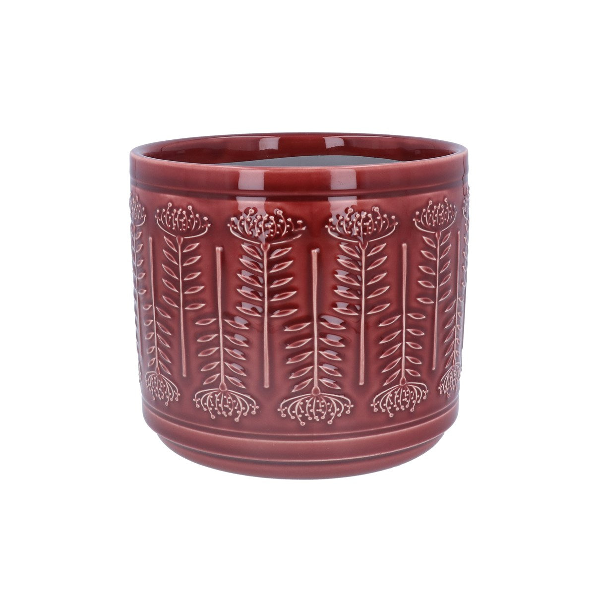 Gisela Graham Berry Protea Stoneware Pot Cover 14cm — Maple Gifts